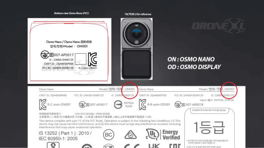 最早8月发布，大疆紧凑型相机Osmo Nano认证曝光-航拍网